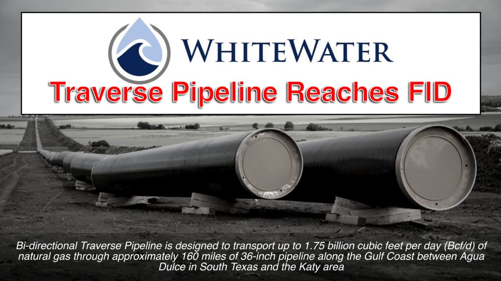 WhiteWater Midstream Reaches FID for Traverse Pipeline - Midstream Calendar